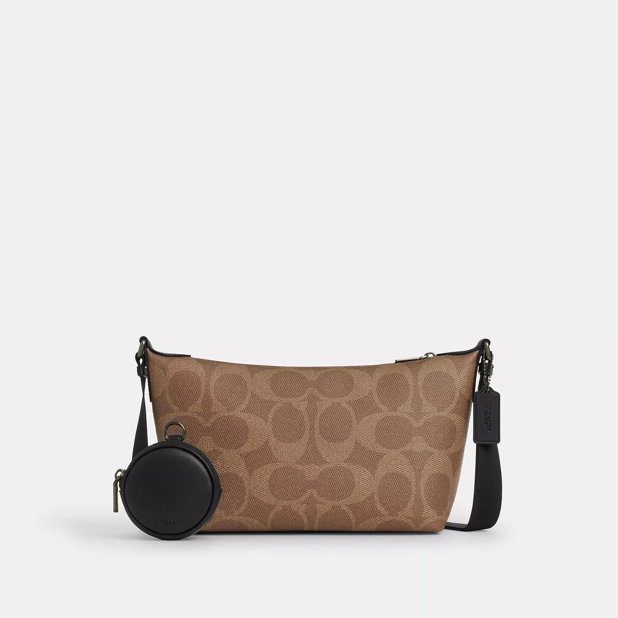 Coach Small Finn Crossbody Bag With Pouch In Maxi Signature Canvas